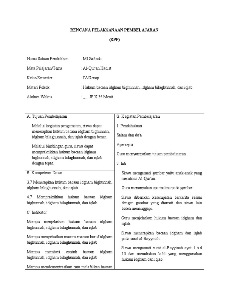 RPP QURDIS New | PDF