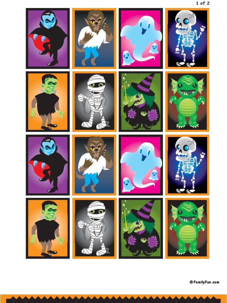 Jogo Memoria Halloween. | PDF