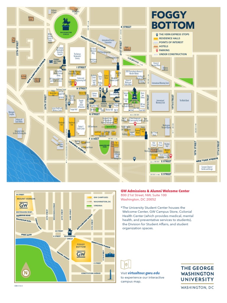 GWU Foggy Bottom Campus Map August 2021 | PDF