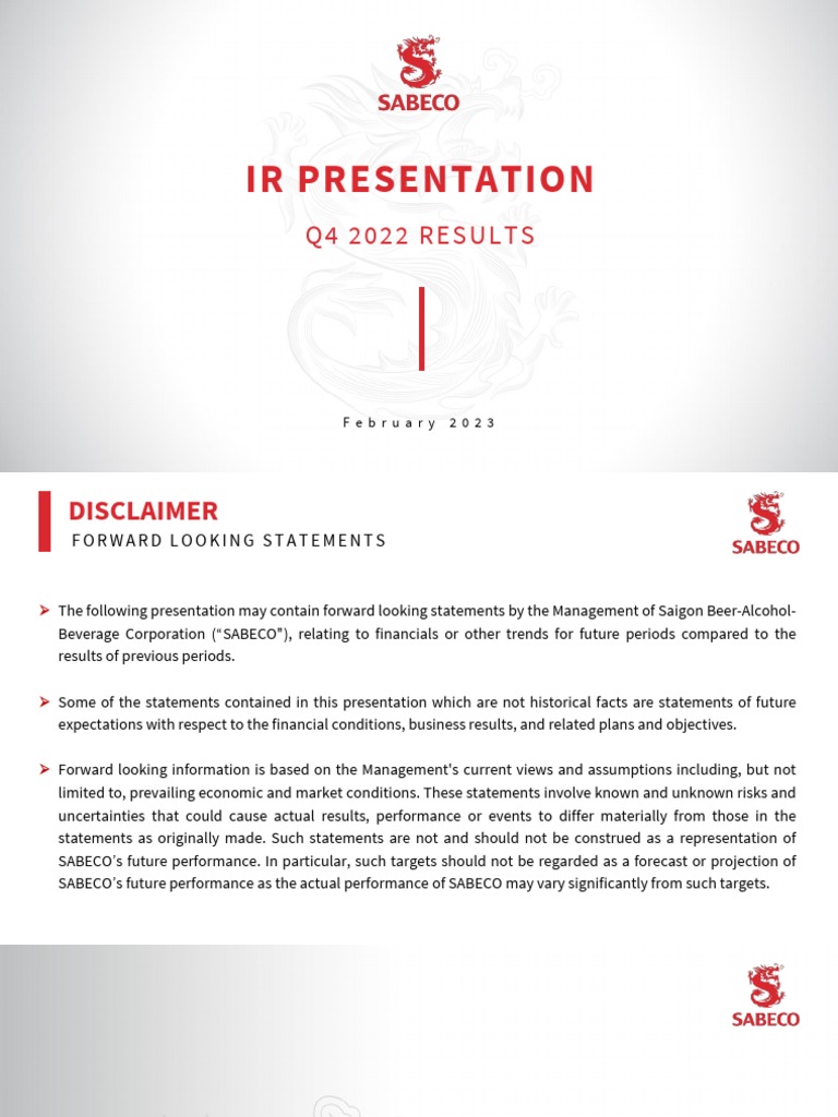 4Q22 IR Presentation | PDF | Revenue | Net Income