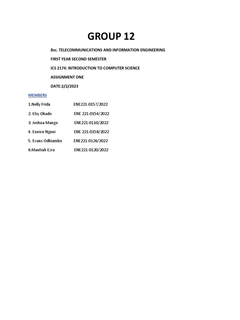 Ics Group12 | PDF | Input/Output | Computer Programming