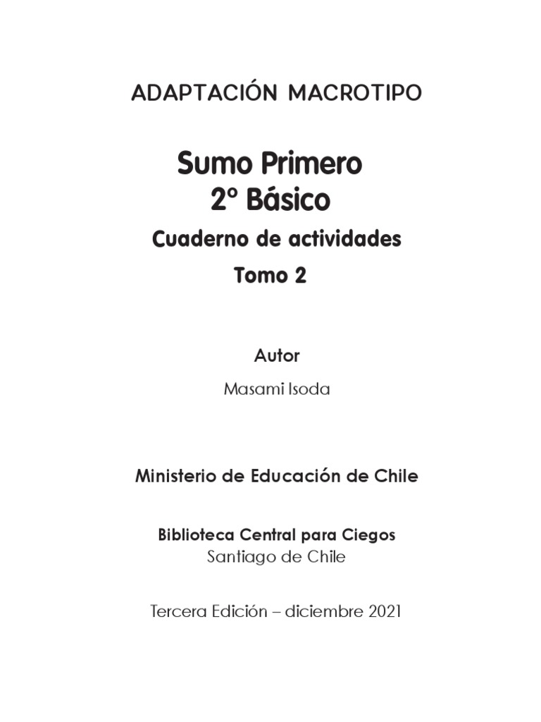 Cuaderno Actividades Sumo Primero 2o Basico TOMO 2 2022 | PDF | Multiplicación | Formas geométricas
