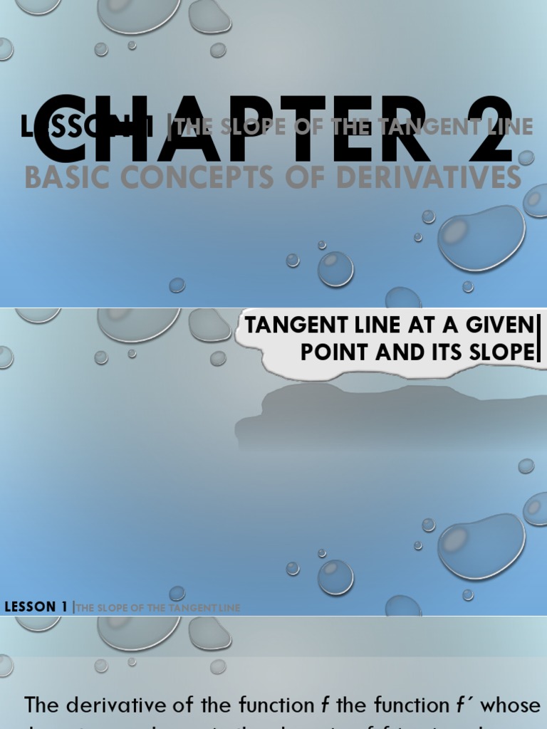 Basic Calculus Chapter 2 Derivatives | PDF | Derivative | Function (Mathematics)