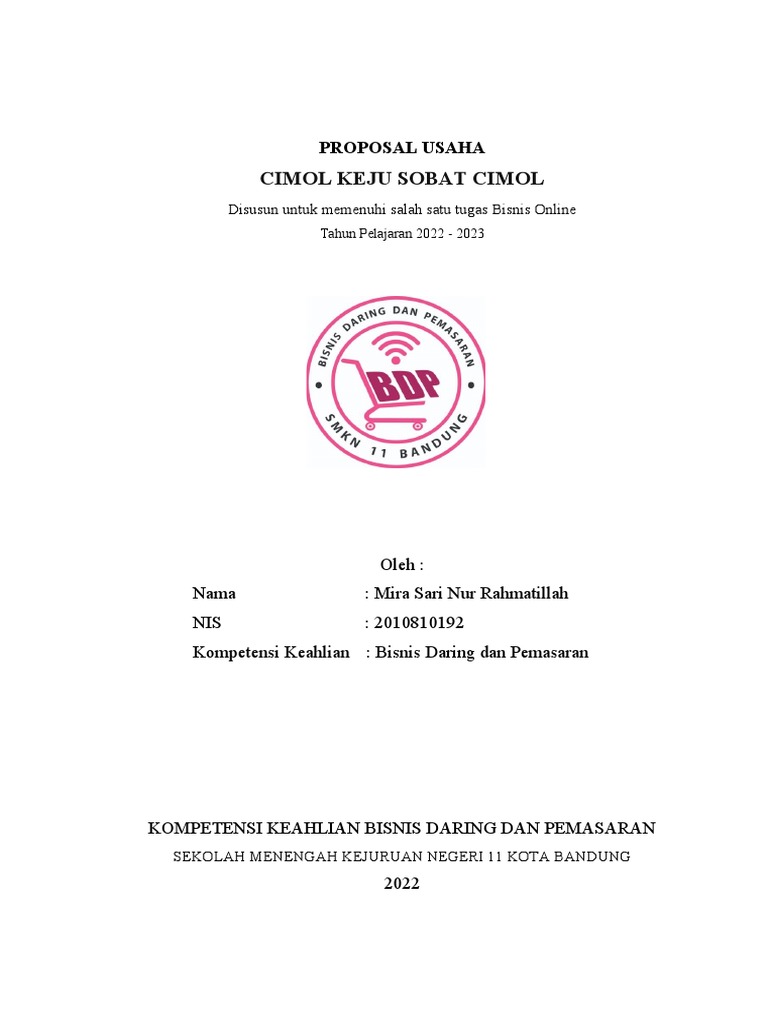 Proposal Usaha Mira Sari XII BDP 2 Tugas Bion | PDF