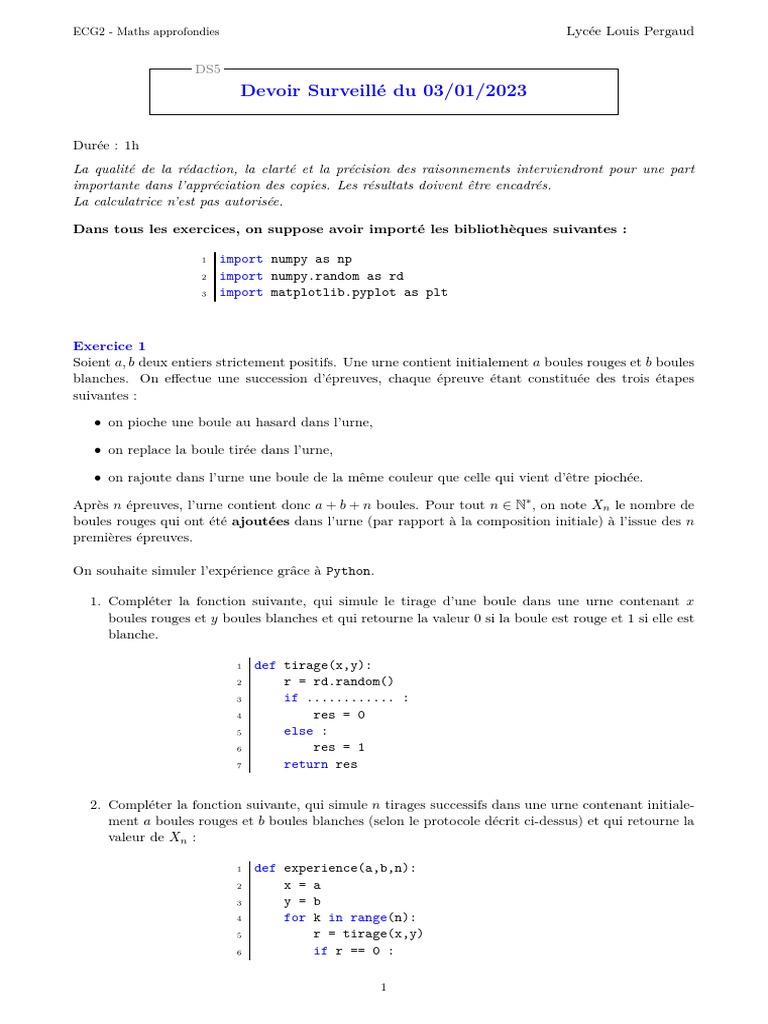 Ecg2 DS5 | PDF | Mathématiques