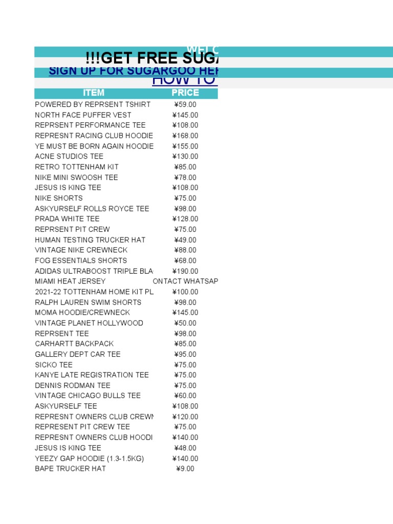 Items Ive Copped Using Sugargoo! @.onlyreps On Tiktok | PDF | Fashion | Clothing