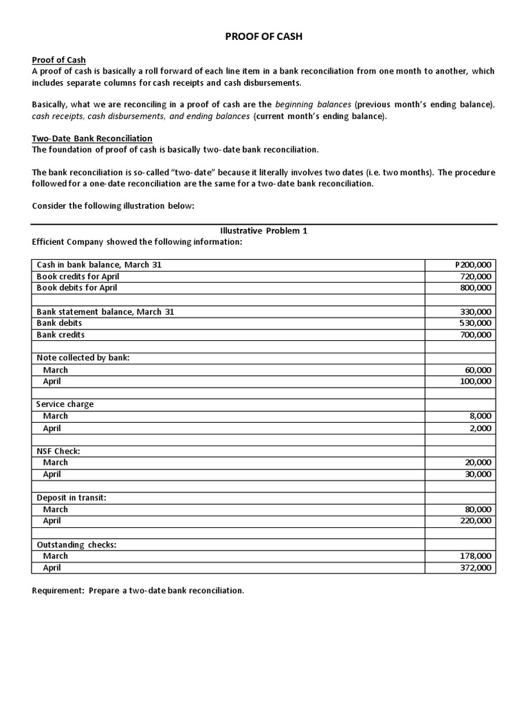 2.3.1 Proof of Cash, Accounts Receivable, Bad Debts Expense-1 ...