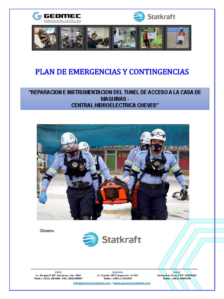 Plan de Emergencia y Contingencia. | PDF | Primeros auxilios | Emergencia