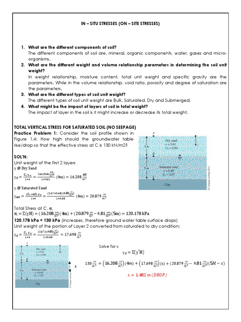 In - Situ Stresses (On - Site Stresses) | PDF | Soil Mechanics | Soil