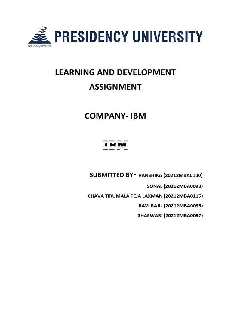Learning and Development | PDF | Educational Technology | Ibm