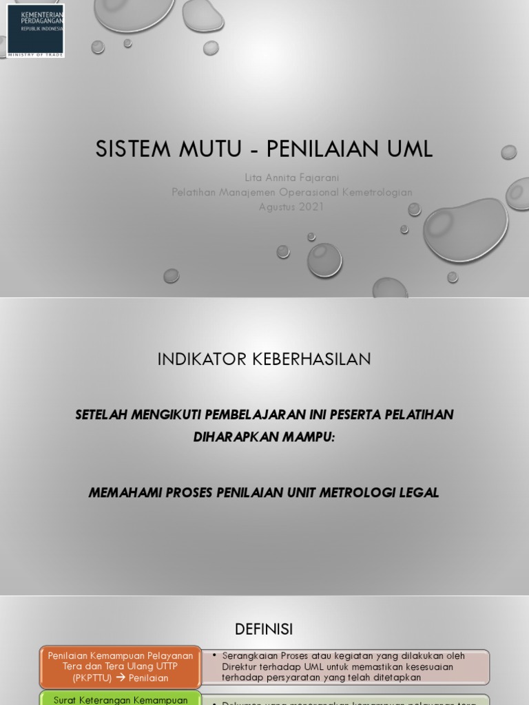 Sistem Mutu - Penilaian Uml | PDF