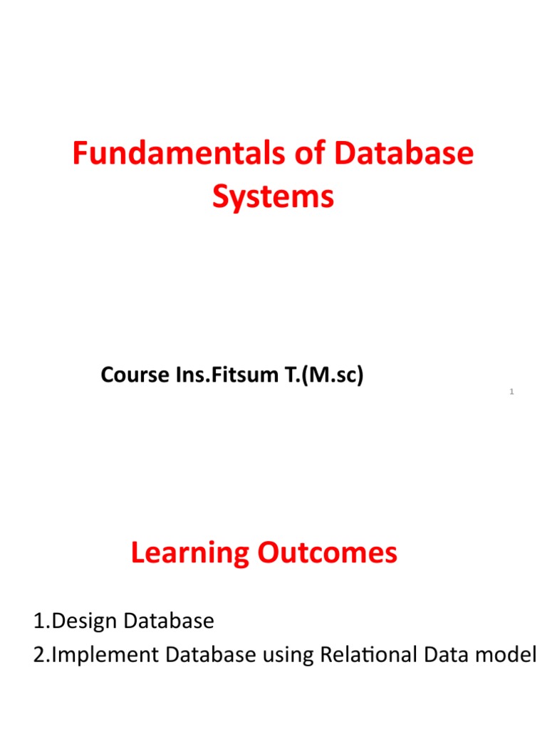 Cours Database System | PDF | Databases | Conceptual Model