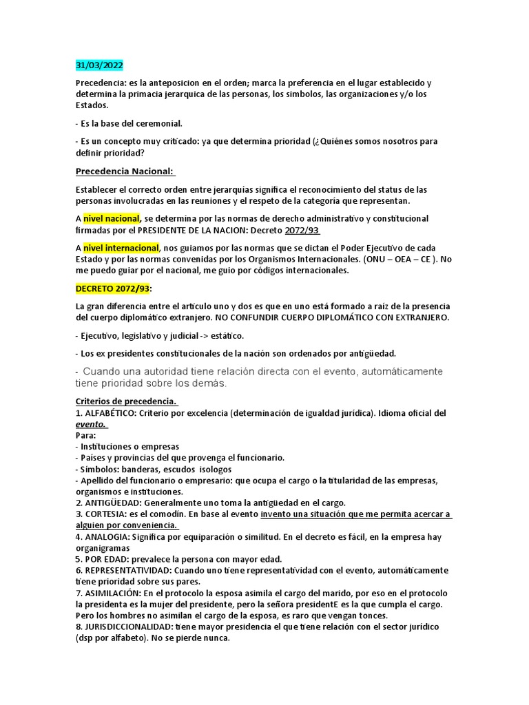 Protocolo Clase 2 | PDF | Oficial general | Ejecutivo (gobierno)