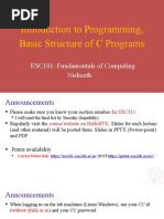 Programming With C++ COMP2011: Introduction: Cecia Chan Albert Chung Cindy Li | PDF | Compiler ...