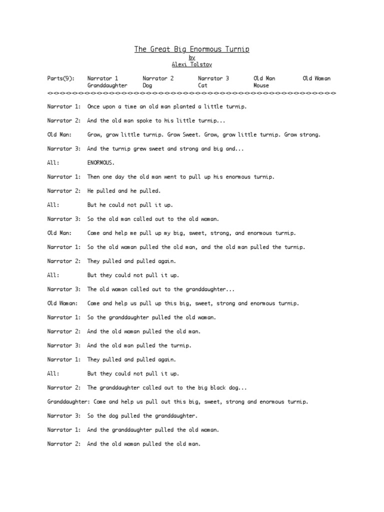 Enormous Turnip | PDF