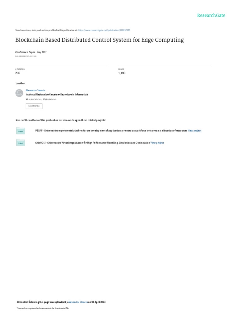 Blockchain Based Distributed Control System For Edge Computing ... Blockchain Based Distributed Control System For Edge Computing ...
