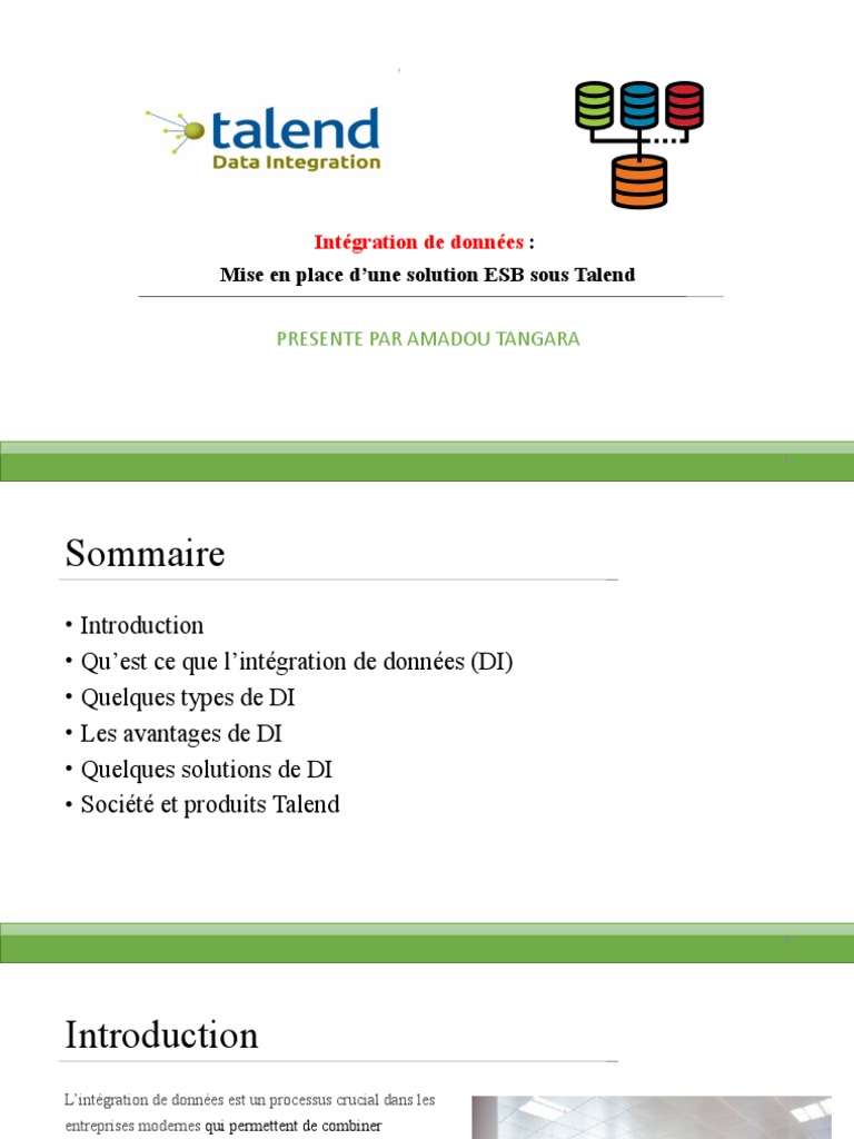 Présentation de L'ESB Sous Talend | PDF | Gestion de l'information ...