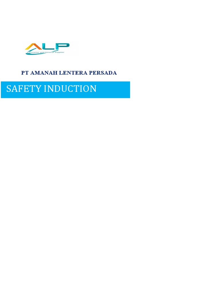 SOP Safety Induction | PDF | Bisnis | Teknologi & Rekayasa
