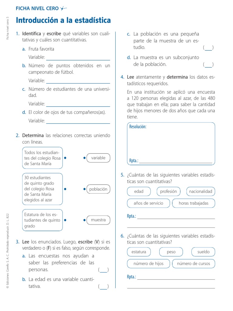 F0 - Introducción A La Estadística | PDF