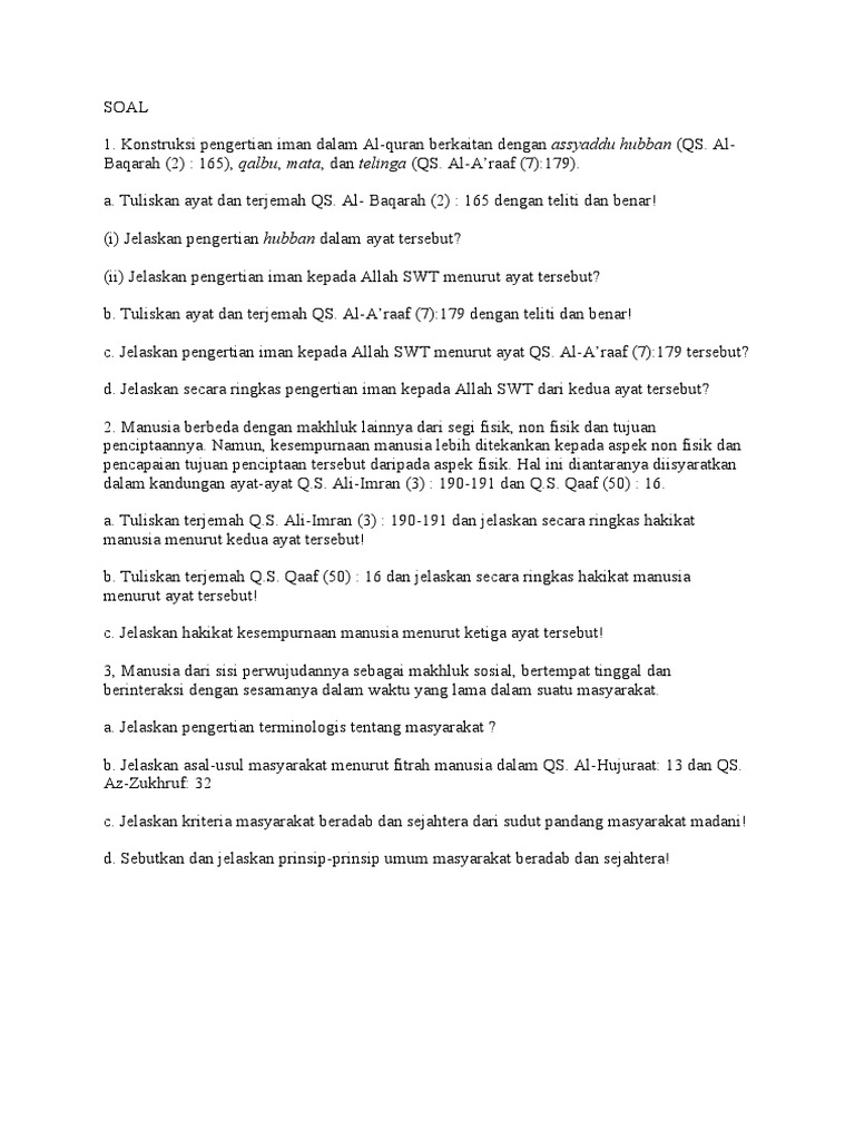 Tugas Tuton 1 PAI | PDF | Agama & Spiritualitas