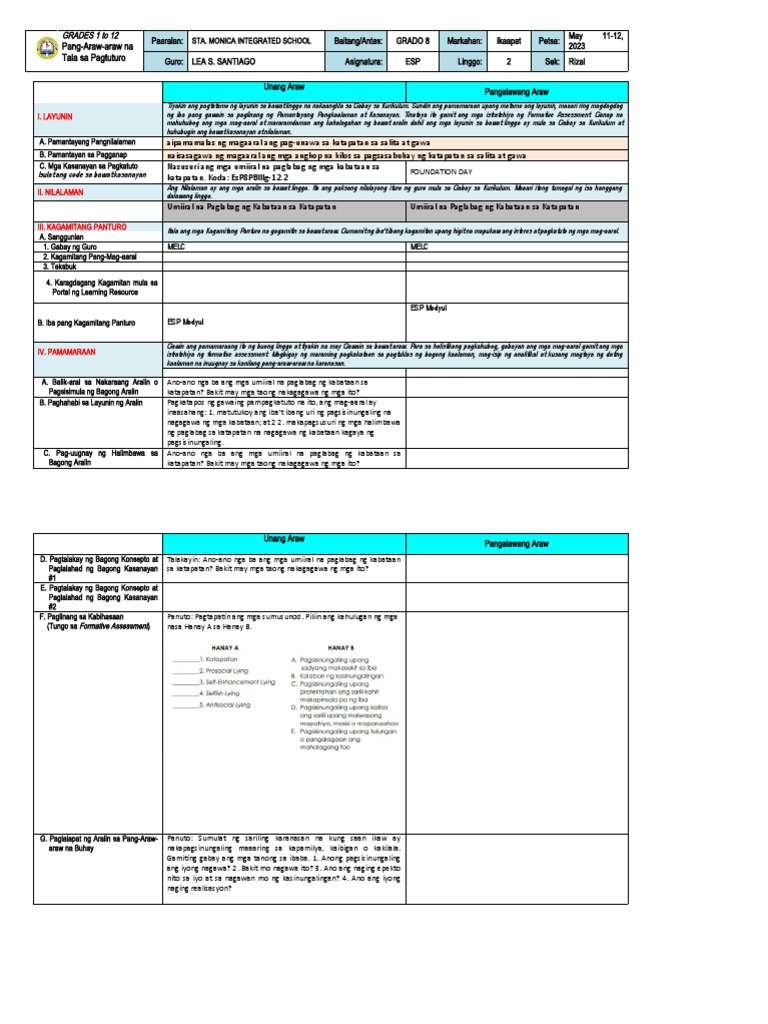 DLL-esp8 - Linggo-4-2 | PDF