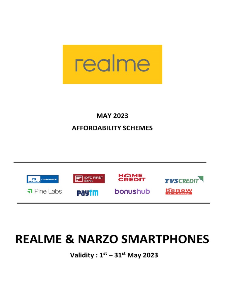 Realme and Narzo - May 2023 - Scheme Letter Revised | PDF | Debit Card | Personal Finance