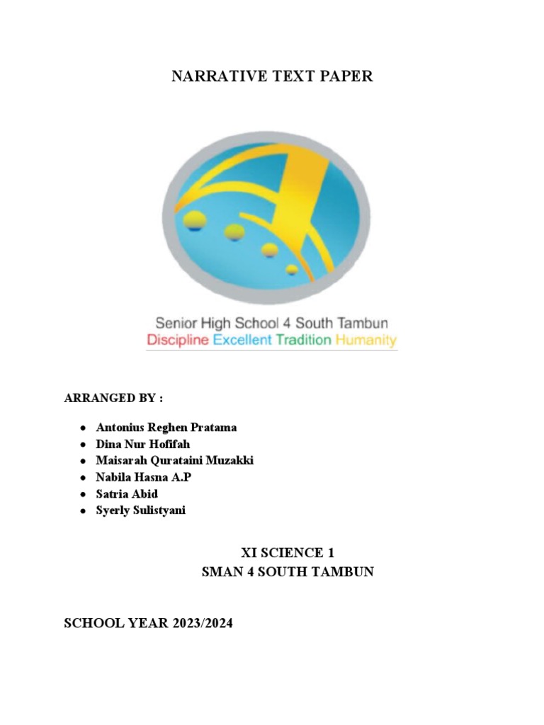 Narrative Text Paper Ing W | PDF | Linguistics