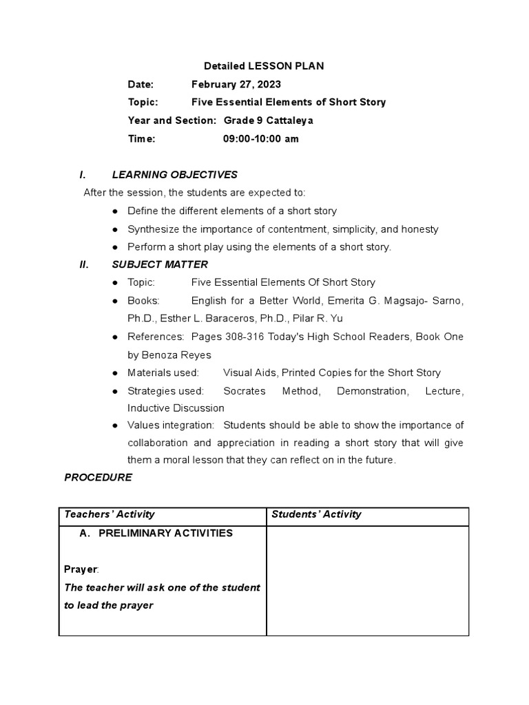 Essential Elements of Short Stories | PDF | Beowulf
