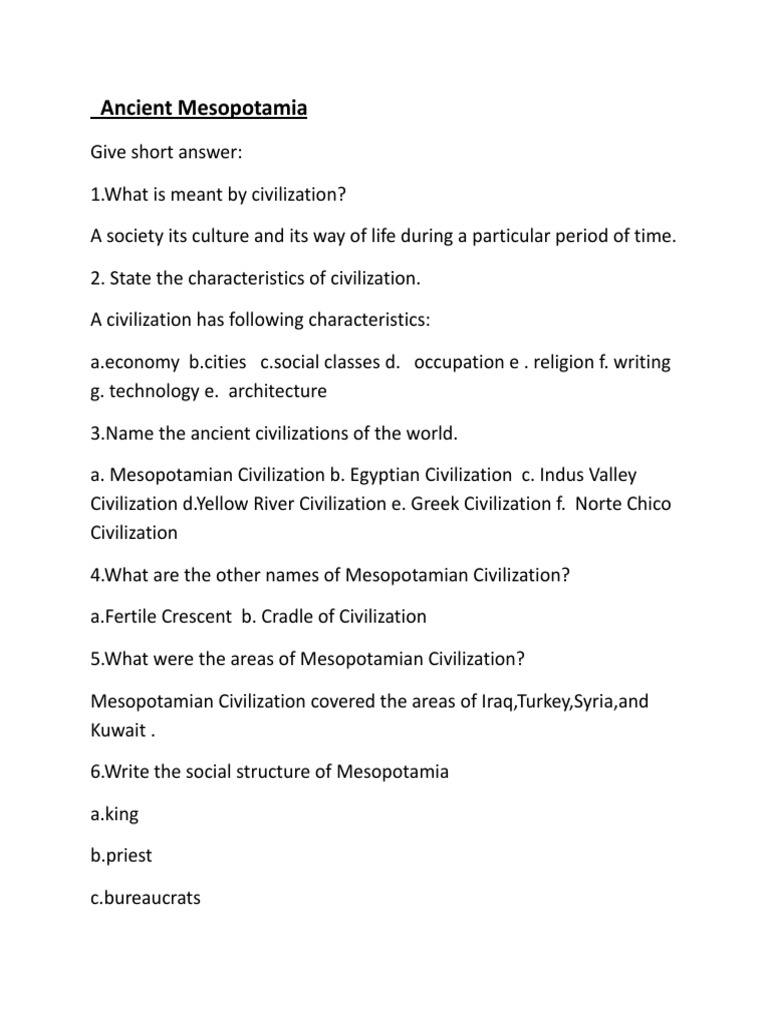 Ancient Mesopotamia | PDF | Mesopotamia | Ancient Egypt