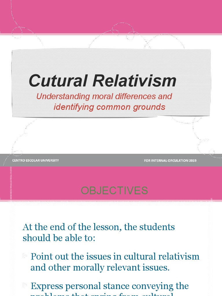 Module 2.1 Cultural Relativism-1 | PDF | Relativism | Social Institutions