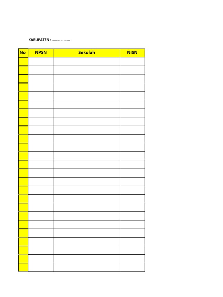Format Usulan Penerima Pip 2023 | PDF