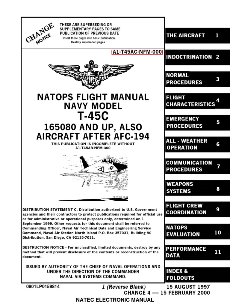 NATOPS T-45C Goshawk Manual | PDF | Aviation | Manufactured Goods