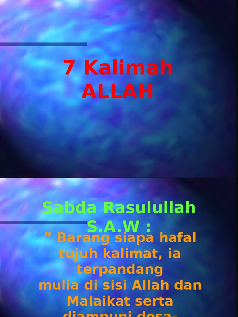 7 Kalimah Allah | PDF