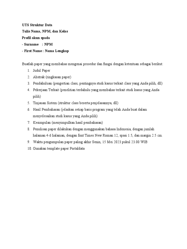 UTS Struktur Data | PDF