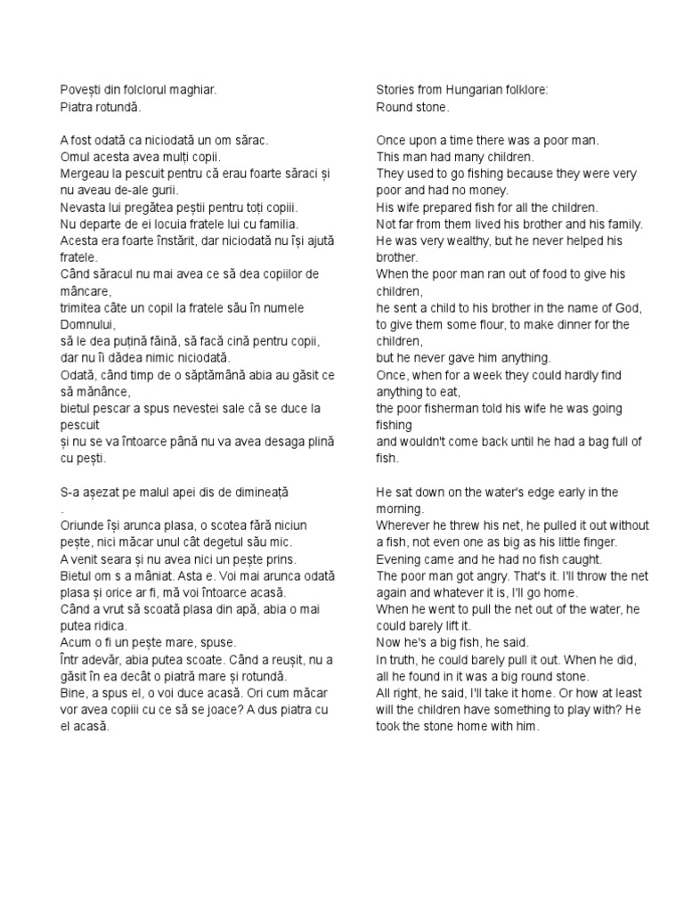Povești Din Folclorul Maghiar | PDF