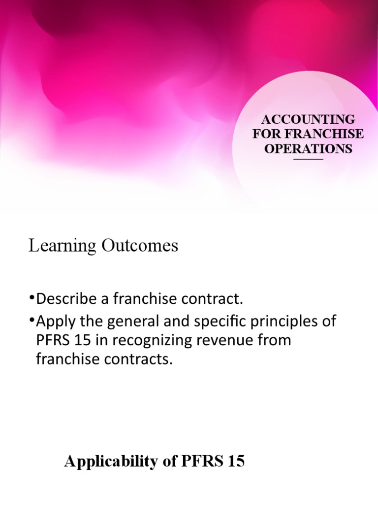 Accounting For Franchise Operations2 | PDF | Franchising | License