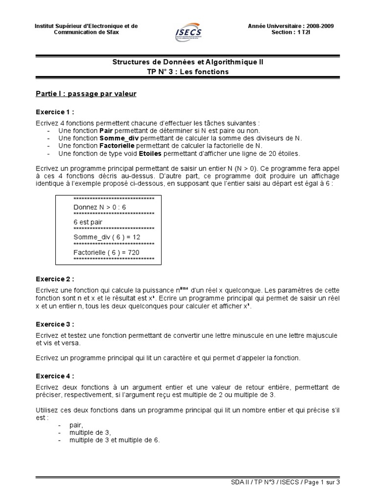 TP3 - Sujet | PDF | Ordinateurs