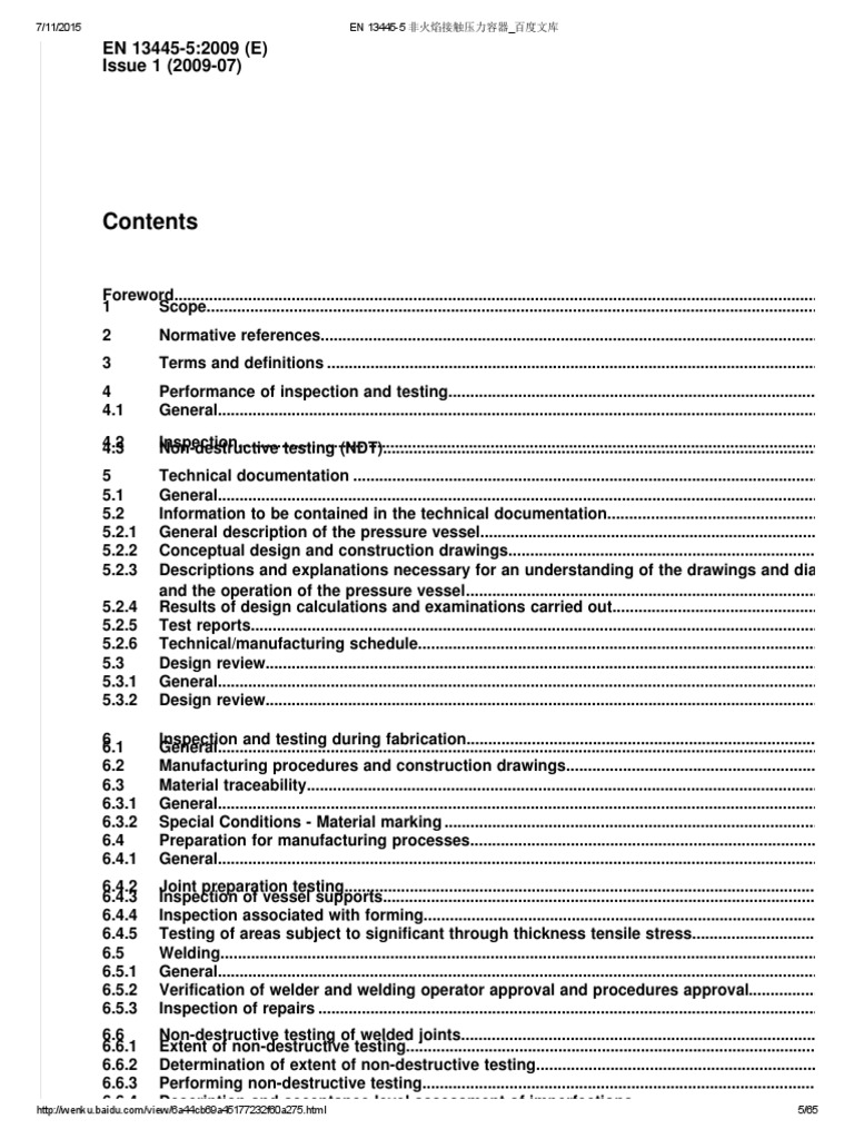 En-13445-5 5 | Download Free PDF | Nondestructive Testing | Welding