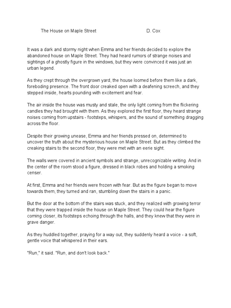 The House On Maple Street | PDF