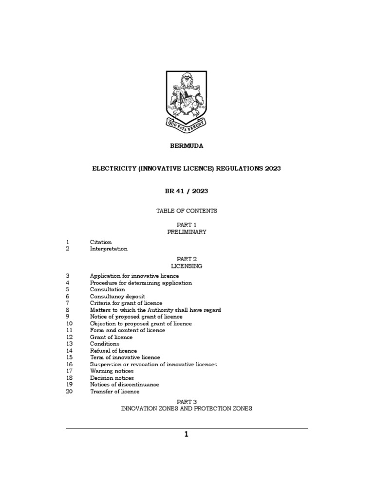Electricity (Innovative Licence) Regulations 2023 | PDF | License ...