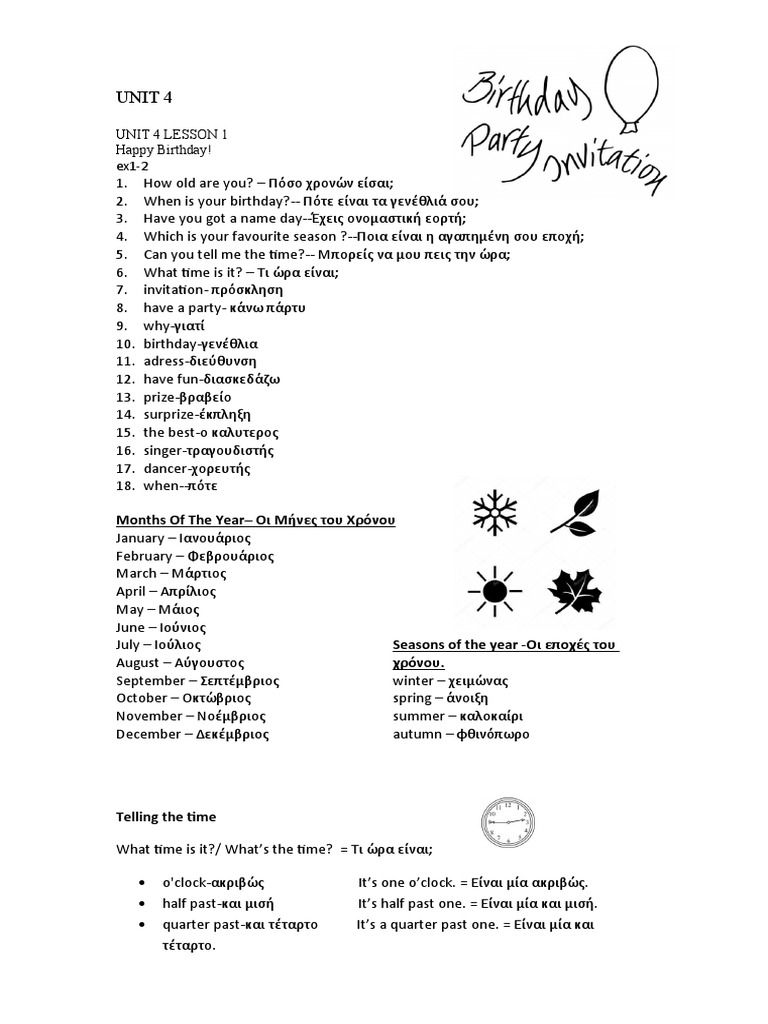 UNIT 4 vocabulary d class | PDF