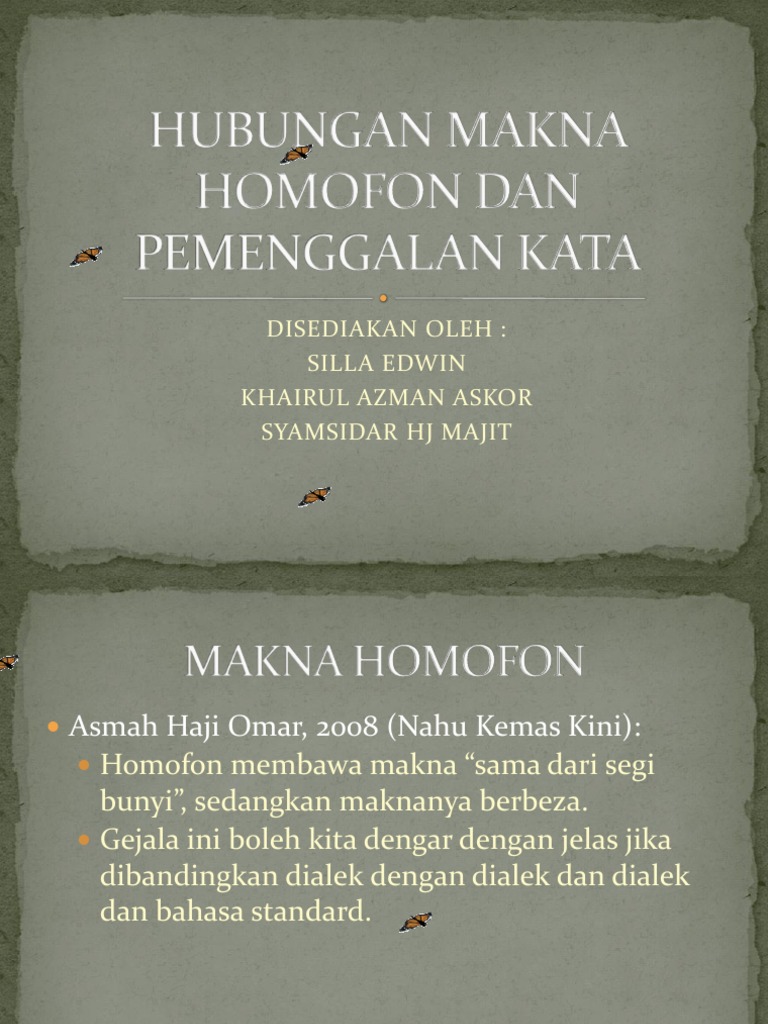 Hubungan Makna Homofon Dan Pemenggalan Kata | PDF