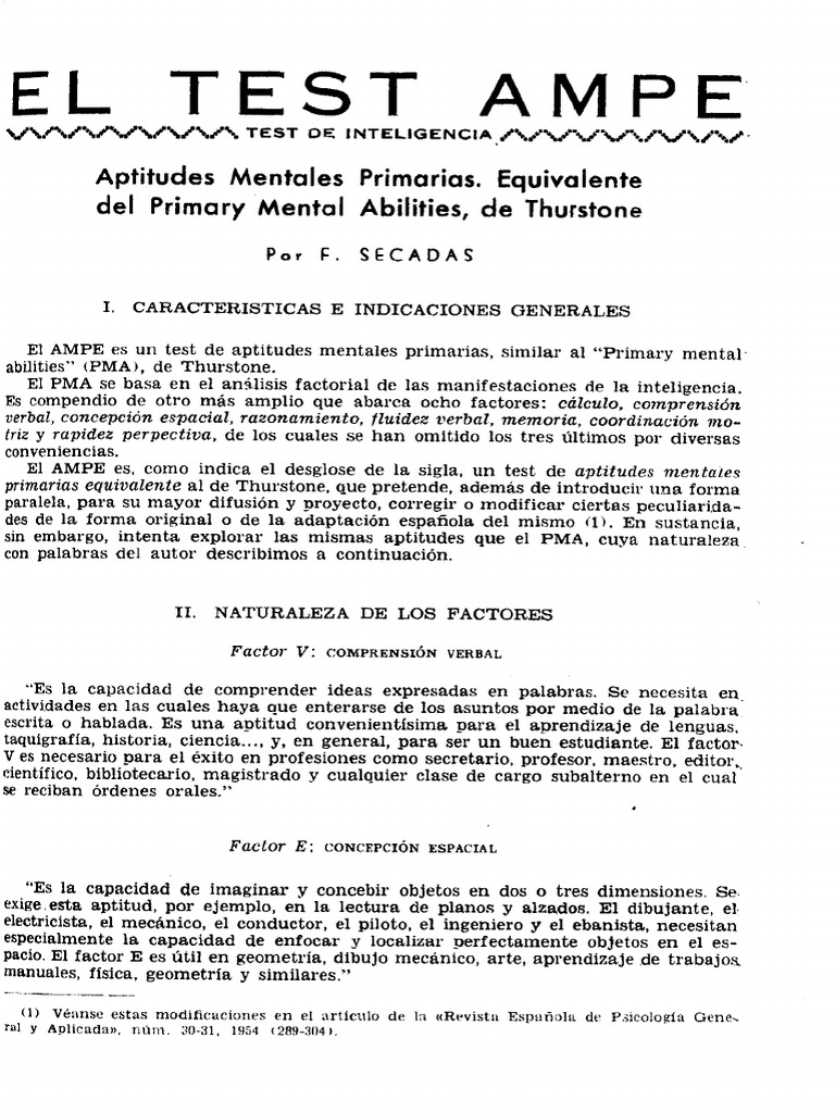 Ampe F Manual | PDF | Inteligencia | Cociente de inteligencia
