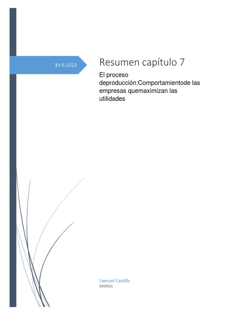 Resumen Capitulo 7 | PDF