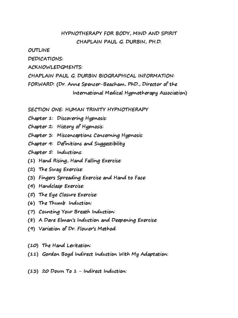 Hypnotherapy For Body Mind Spirit | PDF | Hypnosis | Hypnotherapy