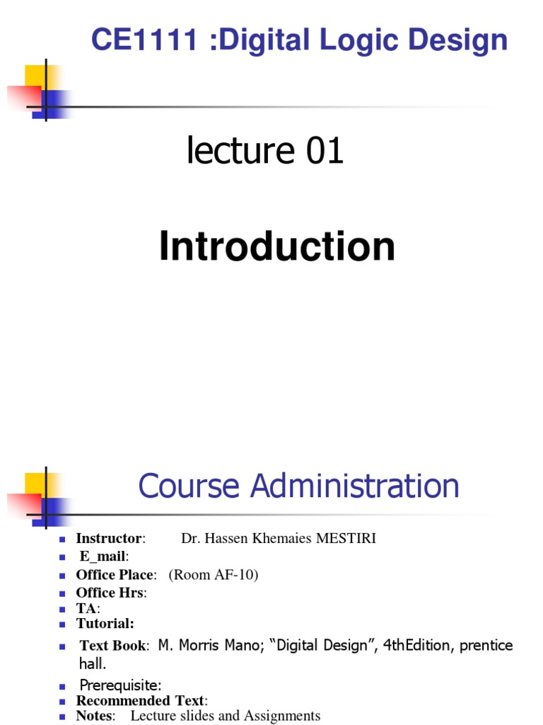 Logic Design - Slide - 1 | PDF | Binary Coded Decimal | Ascii