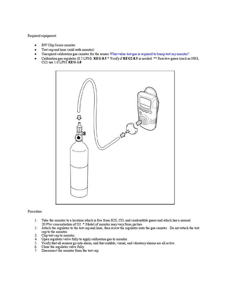 Gas Monitor Calibration Guide | PDF