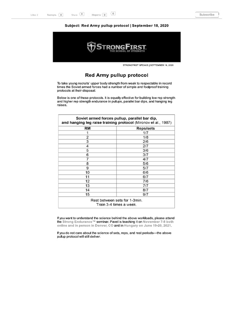 Pull Up Army Protocol | PDF