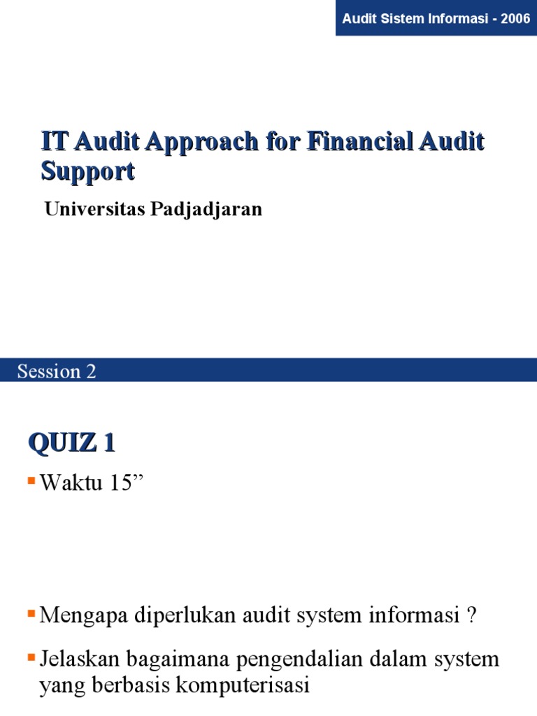 2 Audit Sistem Informasi - Pertemuan 2 | PDF | Operating System | Mainframe Computer