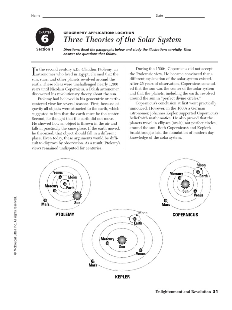 3 Theories of Solar System | PDF | Nicolaus Copernicus | Planets